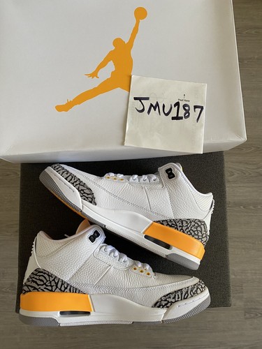 DS Nike Air JORDAN 3 Retro III Laser Orange sz8 Men supreme cond NEW OG ...
