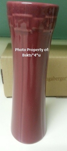NEW in BOX Longaberger PAPRIKA RED Pottery FLOWER POT- VASE- **FREE ...