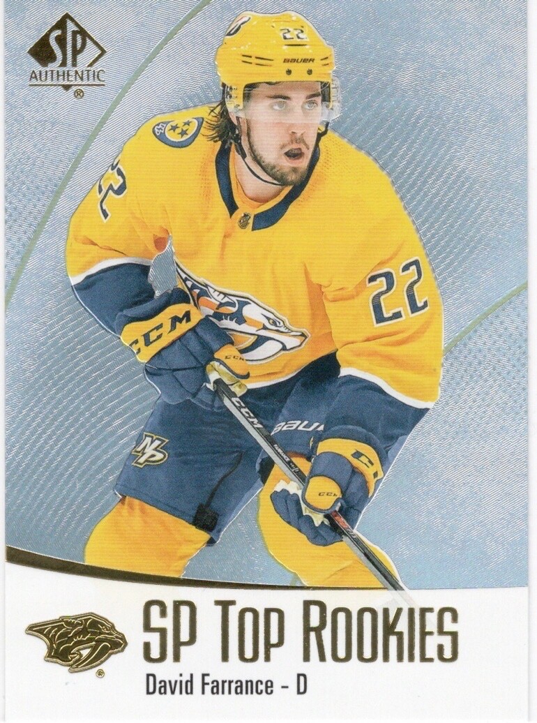 2021-22 SP Authentic - Top Rookies David Farrance #TR-47 (RC) for sale ...