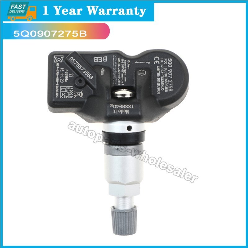 4X TPMS 5Q0907275B Tire Pressure Monitoring Sensor For PORSCHE AUDI ...