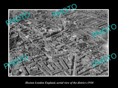 OLD 6 X 4 HISTORIC PHOTO OF HOXTON LONDON ENGLAND DISTRICT AERIAL VIEW ...