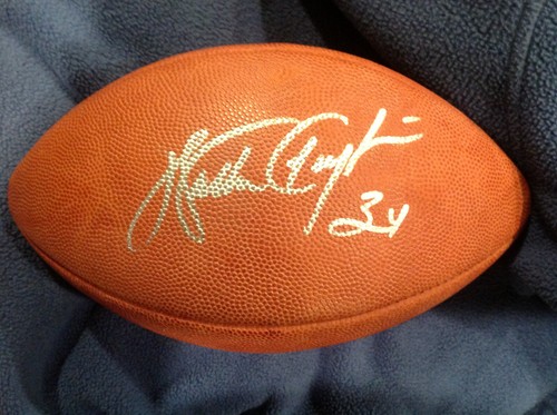 WALTER PAYTON AUTOGRAPHED OFFICIAL NFL FOOTBALL WITH 34 ADDED - BEARS ...