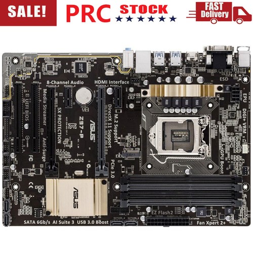 ASUS Z97-P Motherboard LGA 1150 4*DDR3 RAM + HDMI VGA DVI SATA 3.0 M.2 ...