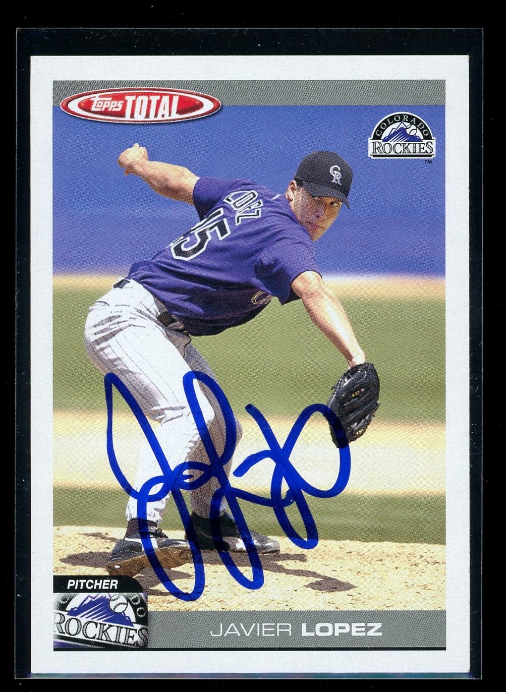 2004 Topps Total JAVIER LOPEZ Signed Card autograph ROCKIES GIANTS | eBay