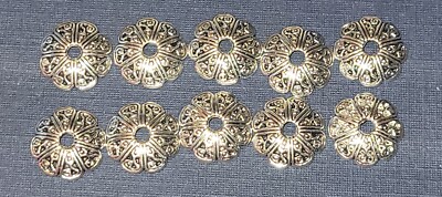 Bead Caps Jewelry Making Supplies Jewelry Finding Lot of 10 Flower Bead ...
