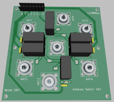 6-way DIY KIT 6:1 coax remote antenna switch SO-239 HF MW Omron Ham ...