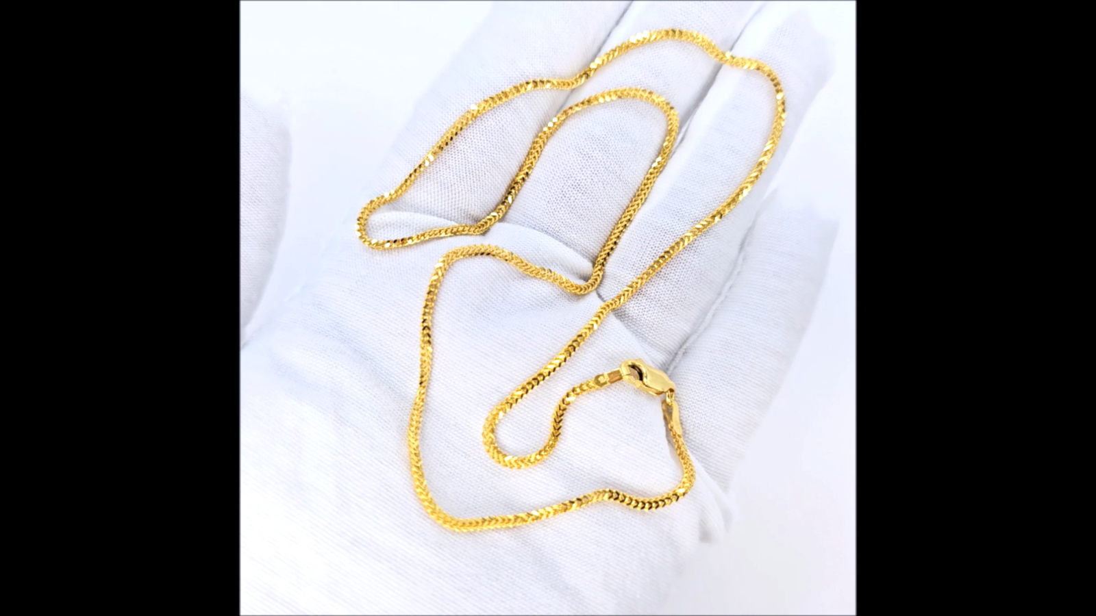 Genuine 22K Solid Yellow Gold Franco Chain Necklace 17.9 in 1.58mm ...