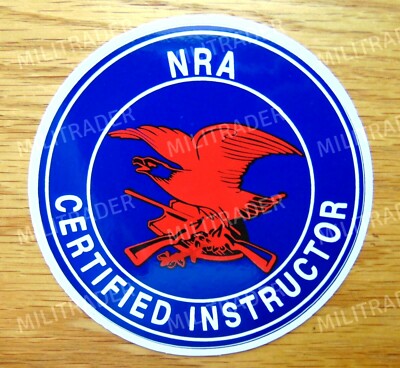 National Rifle Association NRA Certified Instructor Decal | Blue | 4 ...