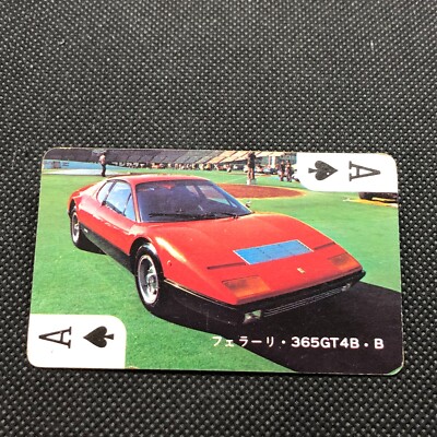 Ferrari 365GT4B B Playing Card super car spade Ace Japanese very rare F ...
