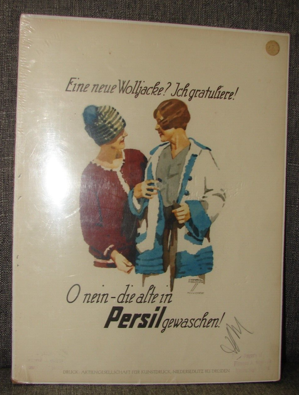 Vintage 1920 Ludwig Hohlwein - Persil Neue Wolljacke PERSIL Advertising ...