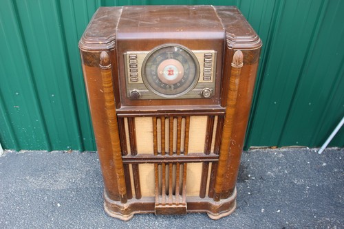 🎆Vintage 1946 Crosley Tombstone Radio. WW2 - Art-Deco lp record album ...