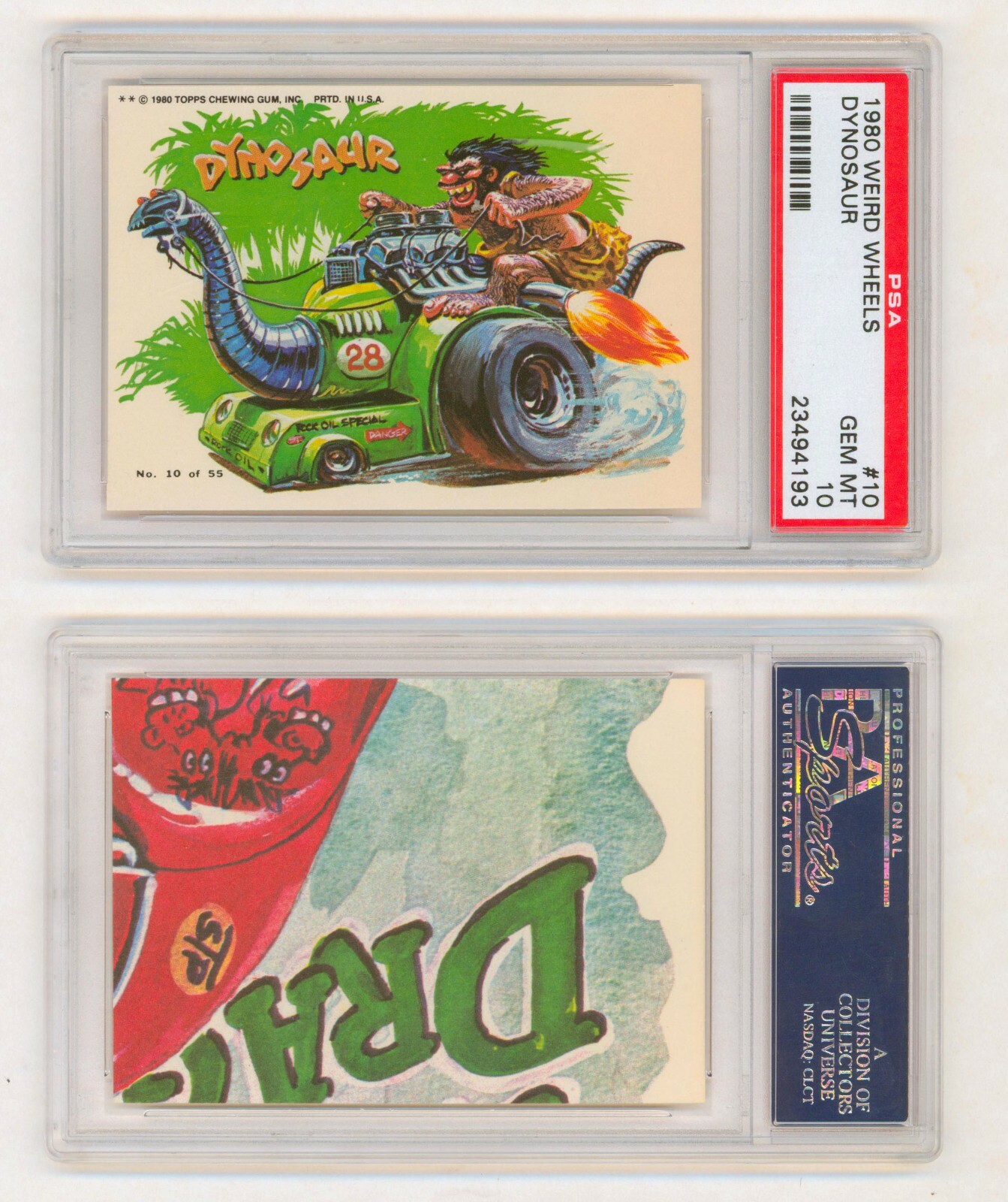 1980 TOPPS WEIRD WHEELS #10 Dynosaur PSA 10 Gem Mint (Pop 4) | eBay