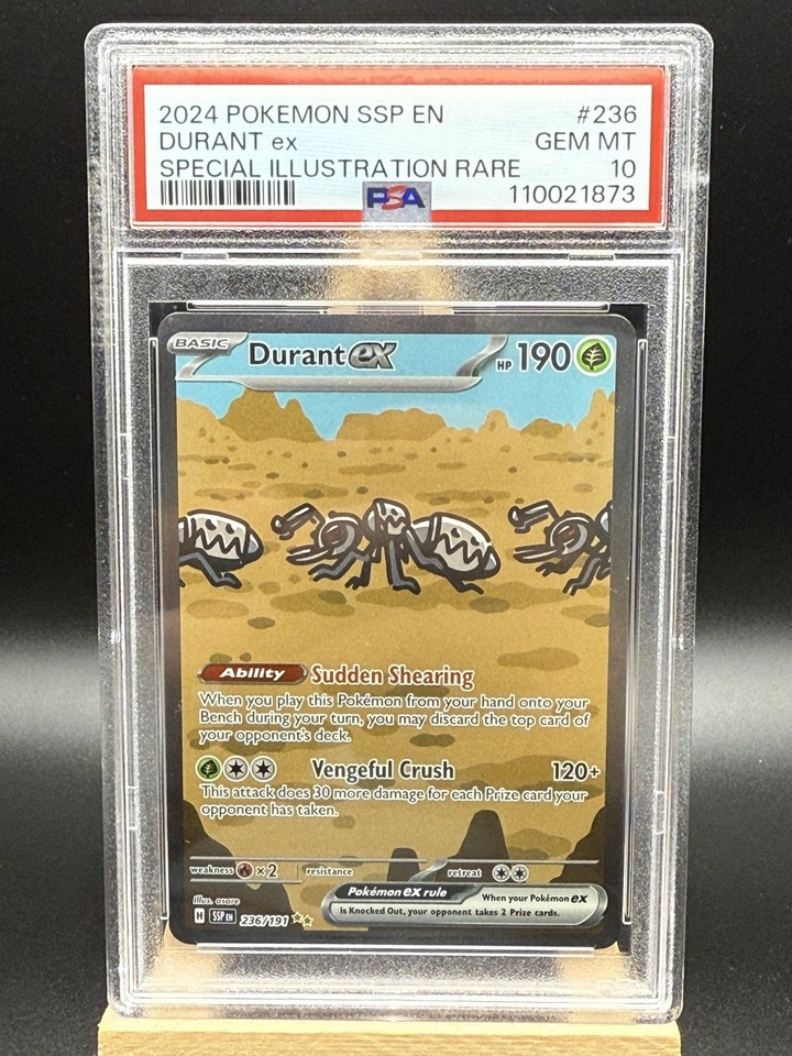 PSA 10 Durant ex 236/191 SIR Surging Sparks SSP Pokemon Card Gem Mint 2 ...