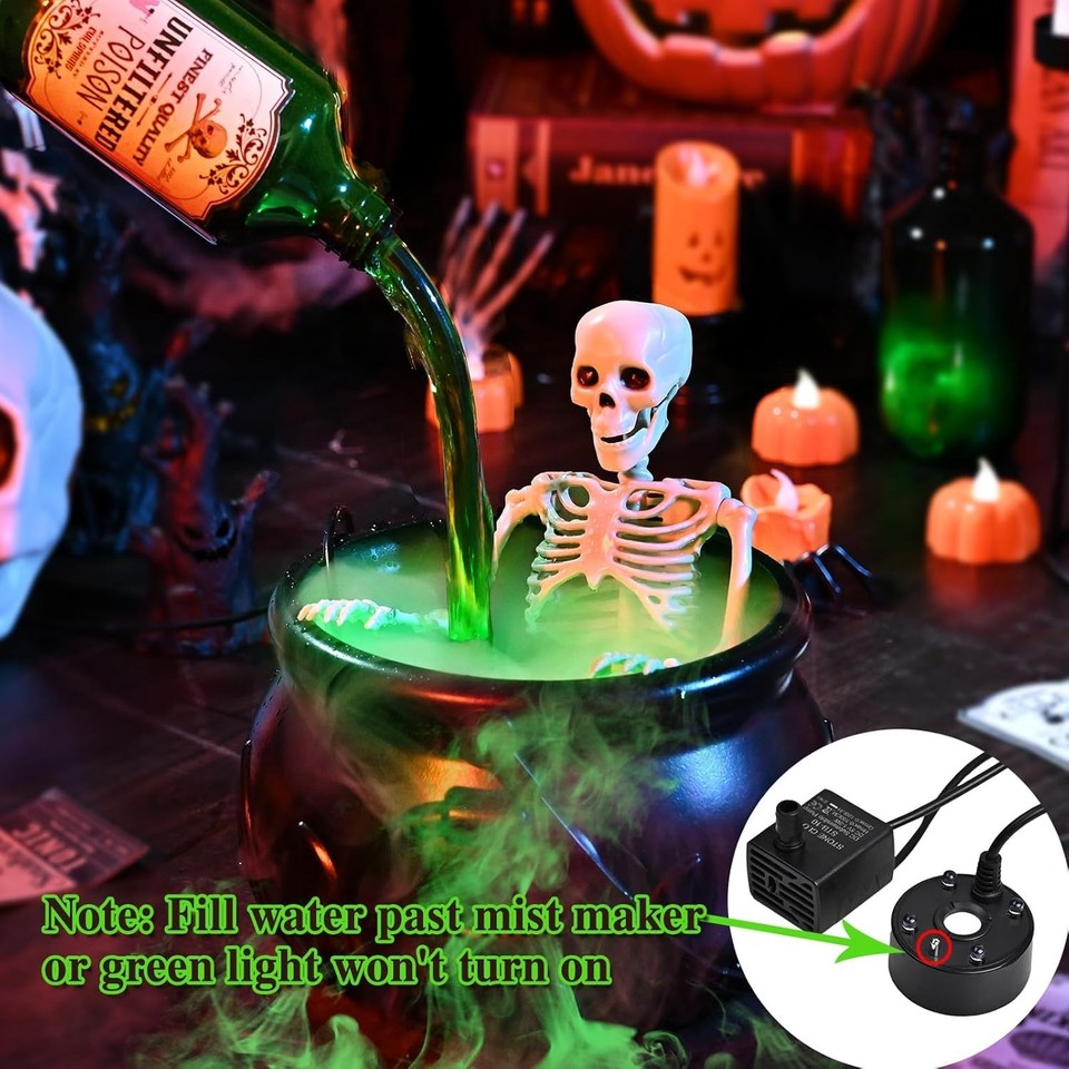 Halloween Decorations Indoor - Cauldron Halloween Decor with Magic ...
