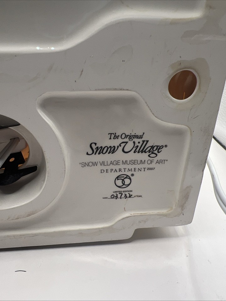 Rare HTF 2007 Dept 56 Snow Village Museum of Art 55618 Tested Mint ...