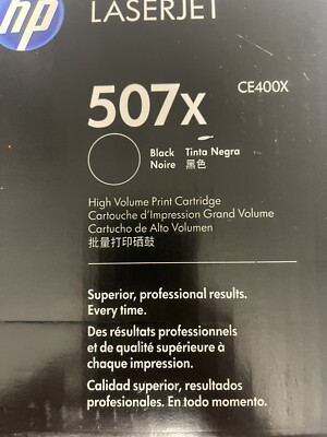 HP 507X (CE400X) Black High Yield Toner Cartridge | eBay