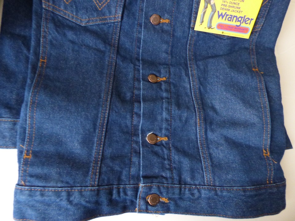 Mens Wrangler Cowboy Cut Unlined Denim Jacket - Inside Pockets ...