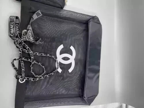 NEWCHANEL VIP GIFT Beauty Mesh Tote Bag Beach Pouch Bag Case Storage ...