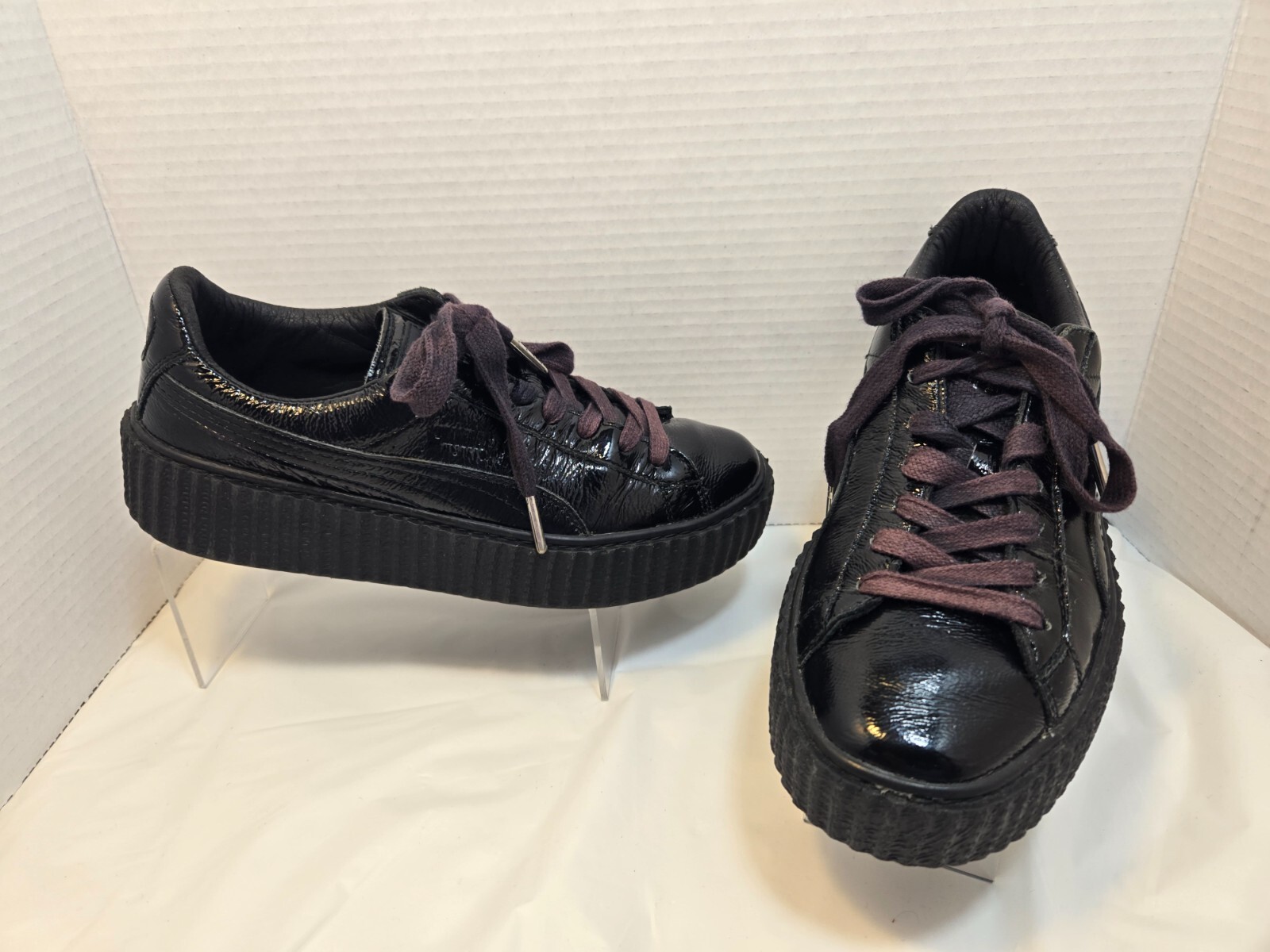 Puma Rihanna Creepers Fenty Black Patent Leather Wome… - Gem
