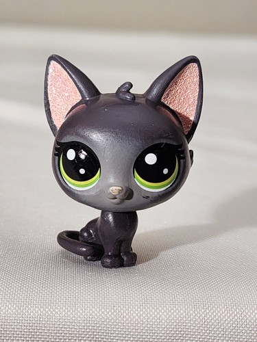 Littlest Pet Shop Jade Catkins Black Cat Green Eyes Glitter 3-78 LPS ...