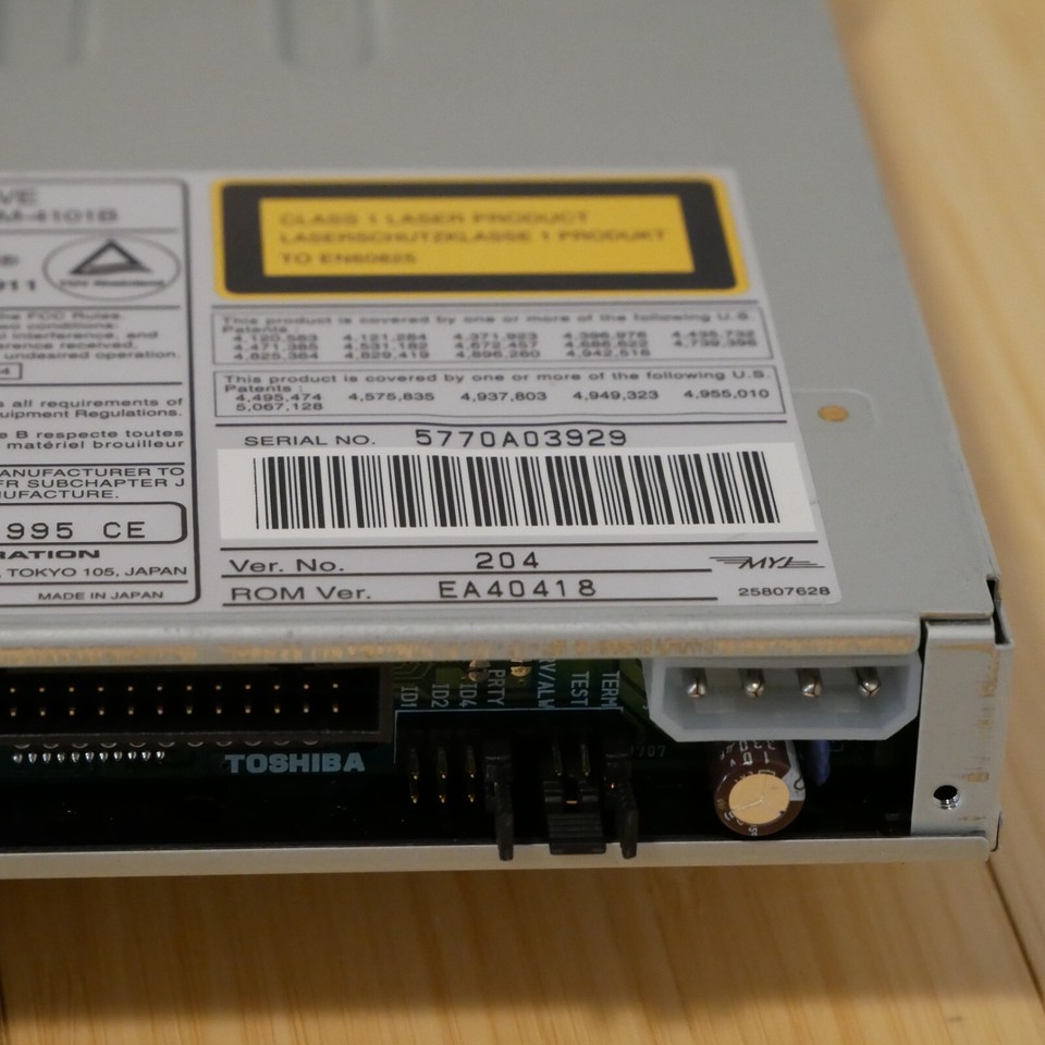 NOS Toshiba XM-4101B 50-PIN SCSI 4X CD-ROM Drive - Nice - Tested ...