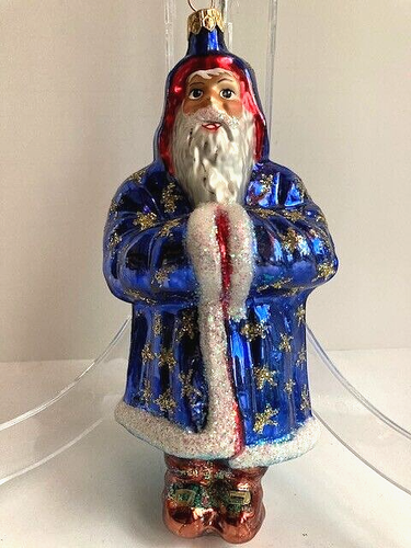 Christopher Radko Ornament Starscape Collection Santa Blue Robe ...