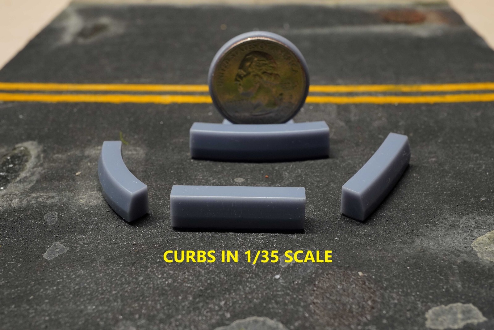 EUROPEAN STYLE ROAD CURBS DIORAMA SCALE 1:35 O(1:48) 1/72 HO(1/87 ...