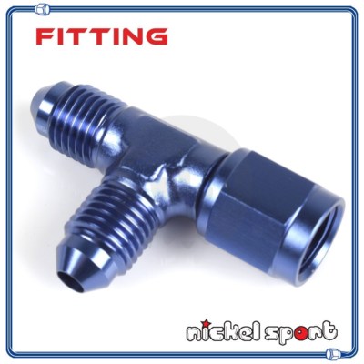 8AN AN8 Tee-Female Swivel On Run Aluminum Fitting Adapter | eBay Australia