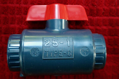 2 x ASAHI AV Manual Inline PVC Ball Valve 25-1 Type-C NSF-61 Socket 1 ...