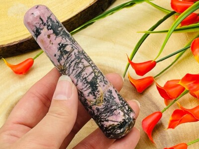 Rhodonite Massage Wand, Rhodonite Crystal Wand, Stone Of Compassion, 4 ...