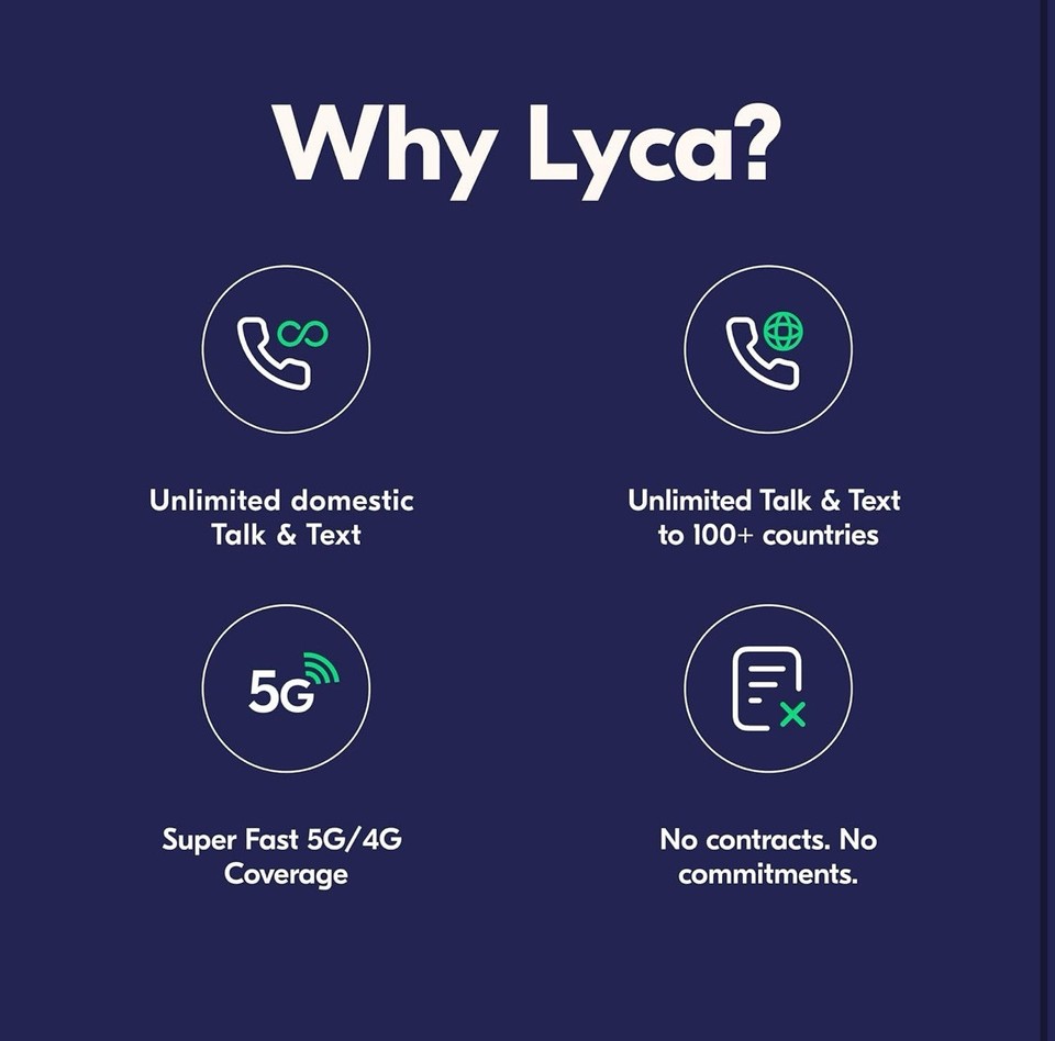 Lycamobile Prepaid $19 X 1 Months Plan Preloaded Sim Card Unlimited ...