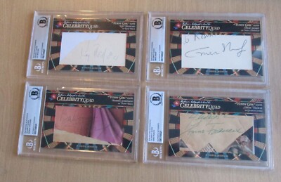 Historic Celebrity QUAD cut autograph 4-card theme FUNNY GIRL Barbra ...