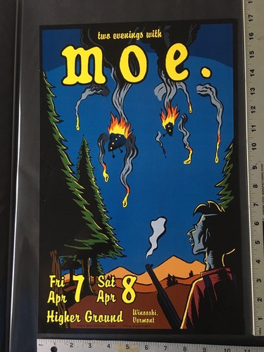 Rare moe. Concert Poster 4/7/00 4/8/2000 Higher Ground Winooski VT ...