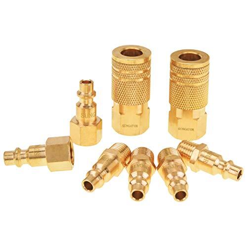 Air Coupler-Plug Kit, Quick Connector Air Fittings, 1/4 Inch NPT (8 ...