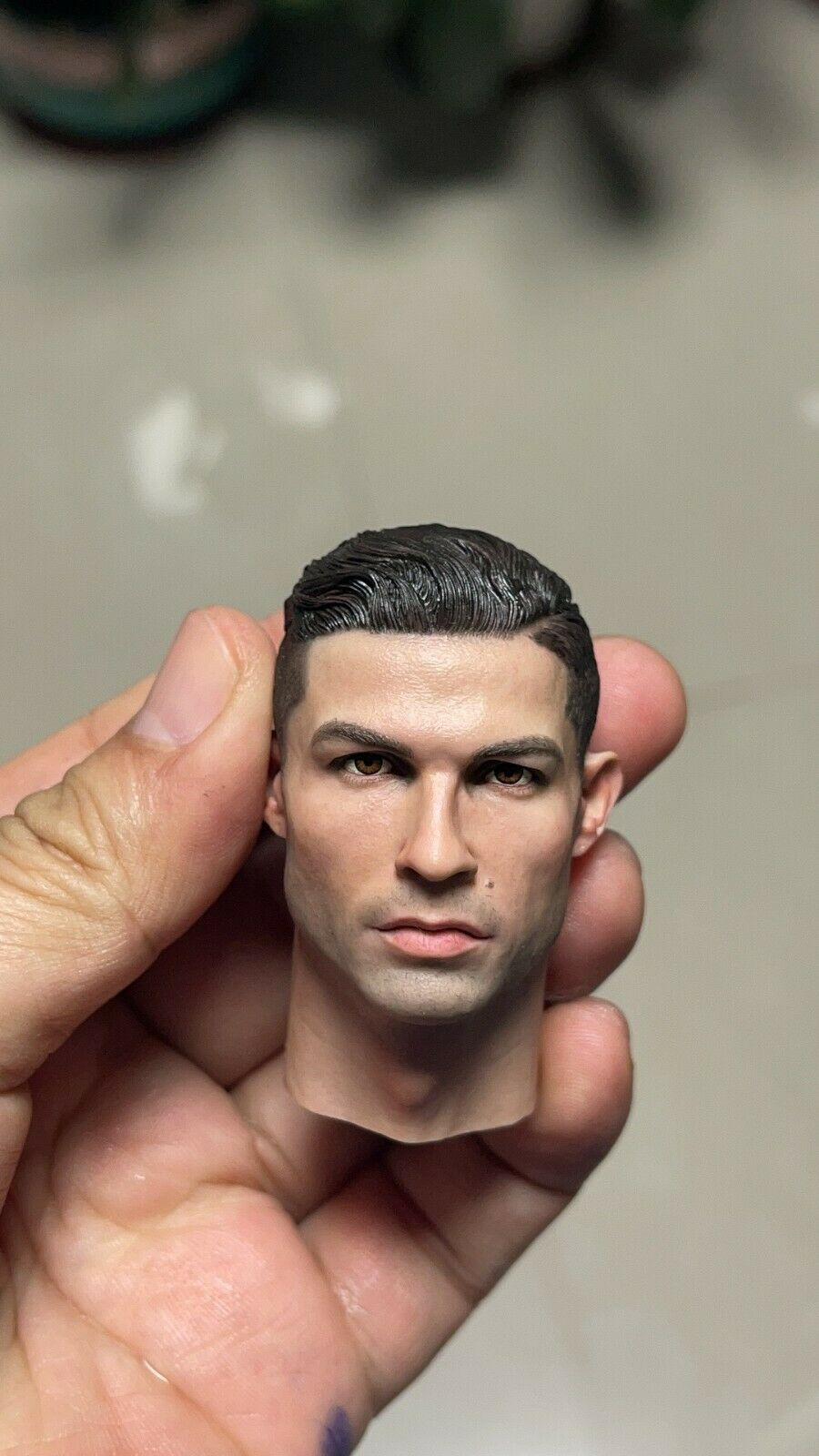 1/6 Cristiano Ronaldo Calm Face Head Sculpt 12'' Male Figure head ...