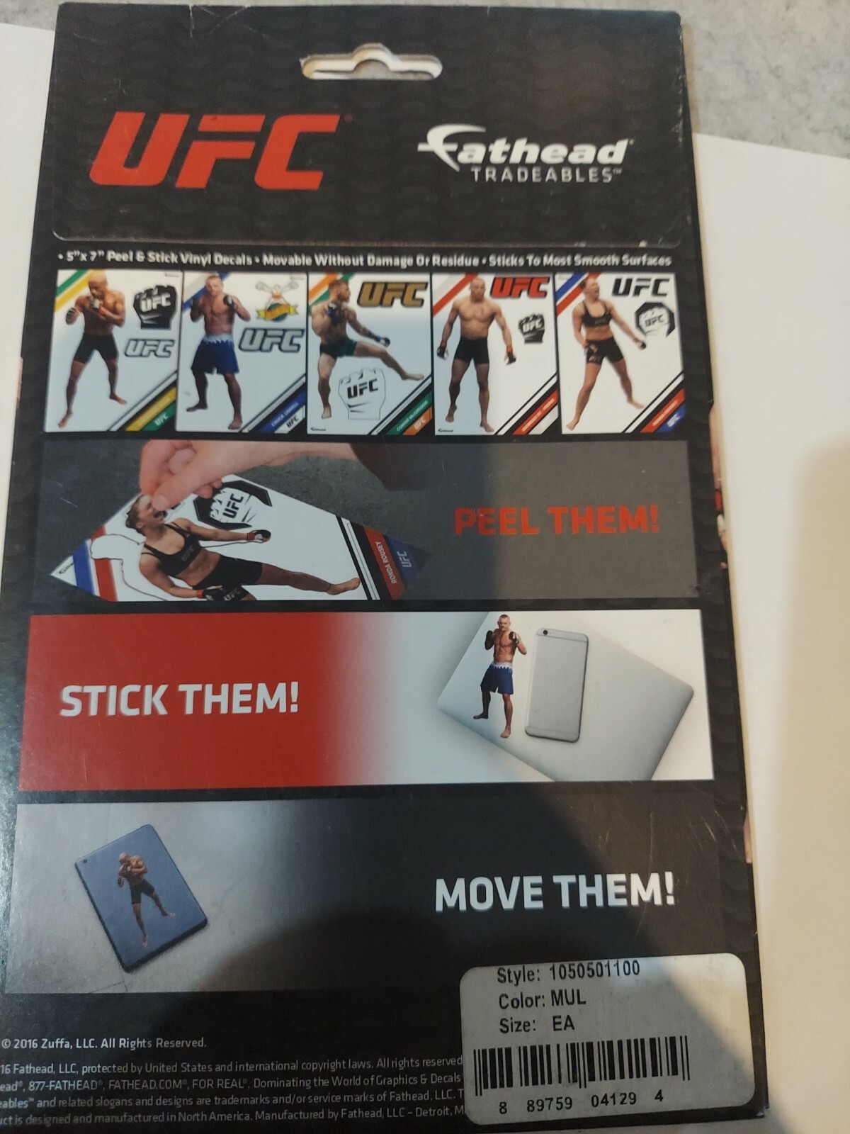 Fathead Tradeables UFC 5 Peel & Stick Vinyl Decals / McGregor Rousey ...