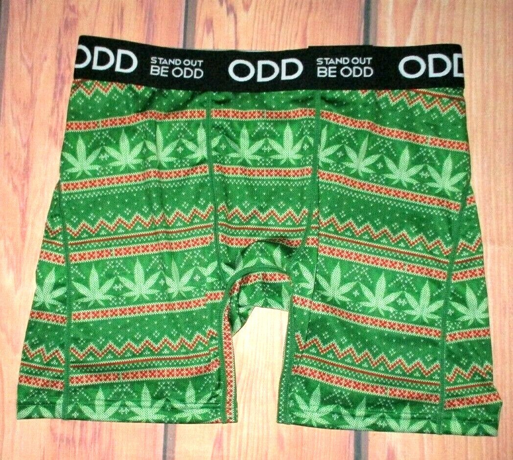 MENS STAND OUT BE ODD WEED GREEN BOXER BRIEF SIZE S (28/30) | eBay