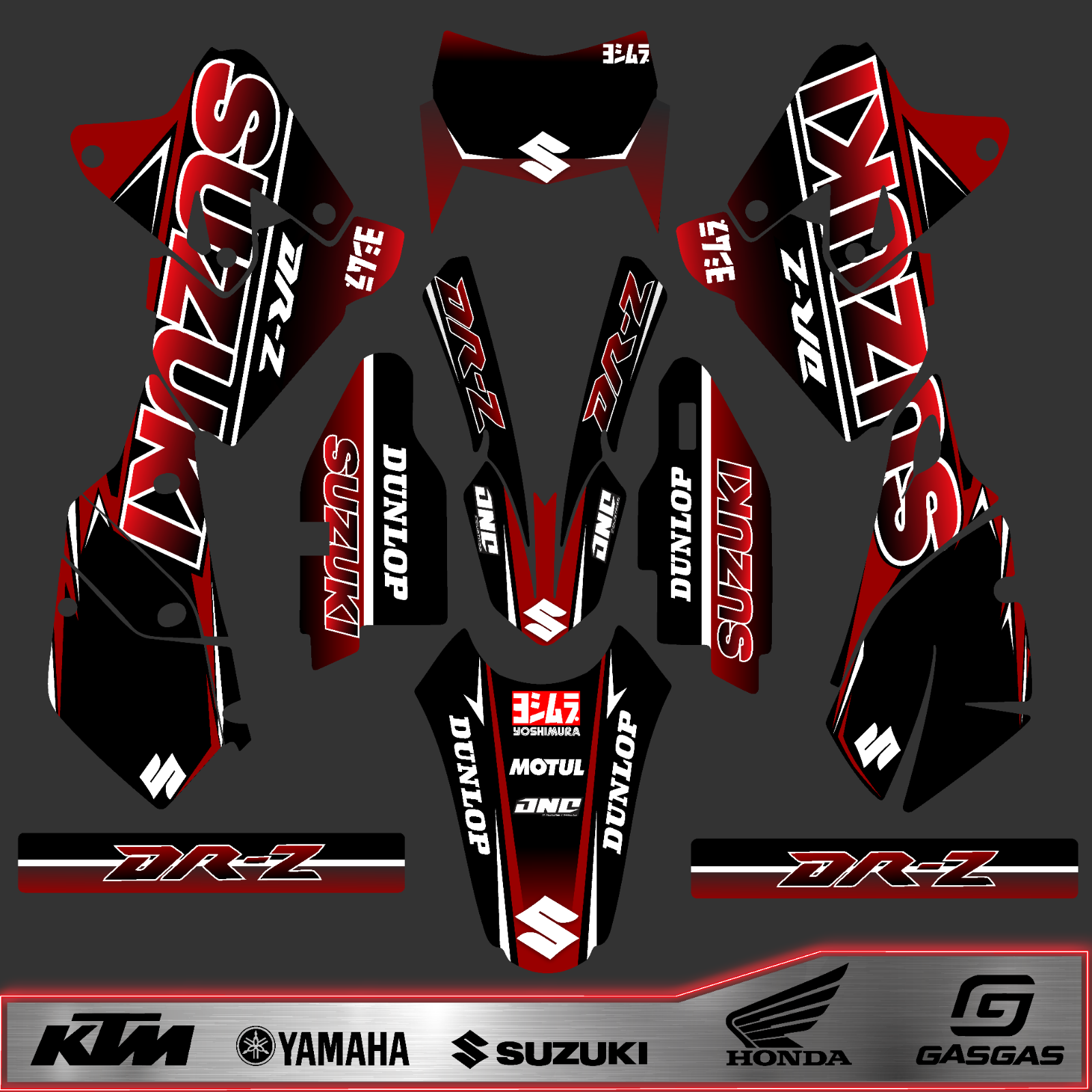 Graphics Decal Kit For Suzuki DRZ400SM (All Years) DRZ 400 SM S E | eBay