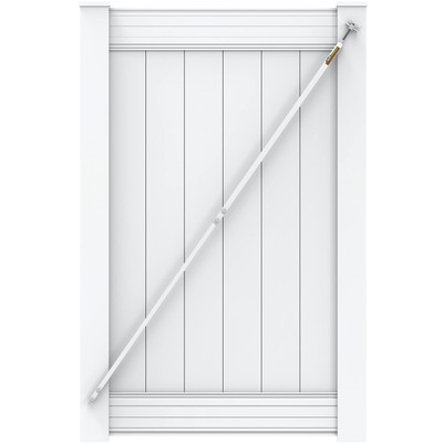 6' White Gate Brace for Vinyl - Vinyl Fence Anti Sag Gate Kit - Gate ...