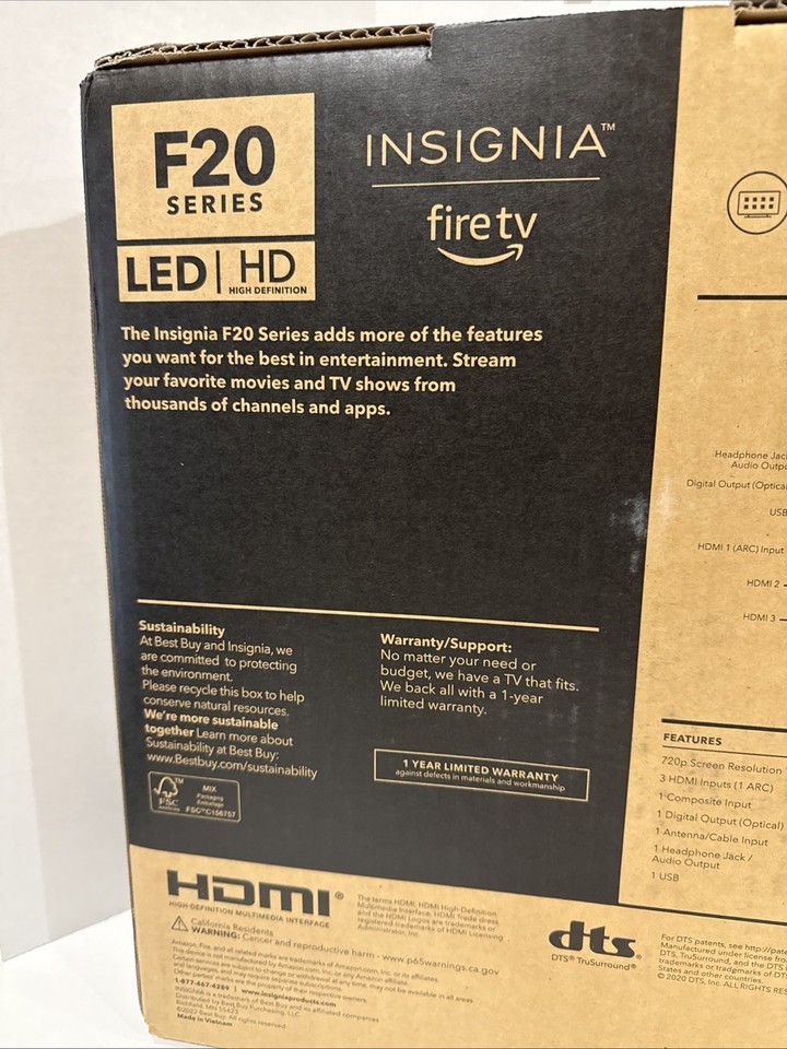 Insigna- 24" Class F20 Series LED Full HD Smart Fire TV | eBay