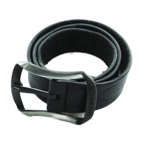 Diesel Black Leather Belt Big Buckle 34in Men's Use CM85 AQOSGY18 | eBay UK