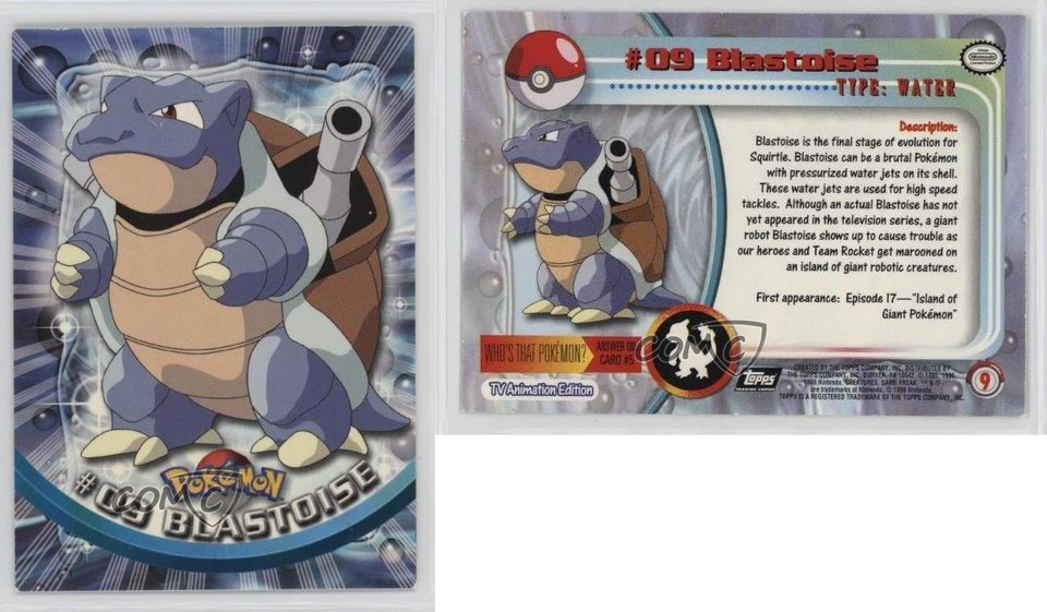 Blastoise Rainbow Foil 1st Printing (Blue Topps Logo) #9 1999 1a4l | eBay
