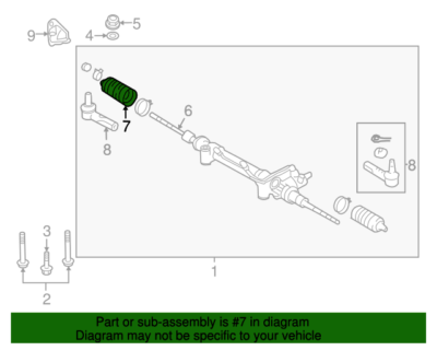 Genuine LX470 Land Cruiser 1998-2007 Steering Rack Boot 45535-60010 OEM ...