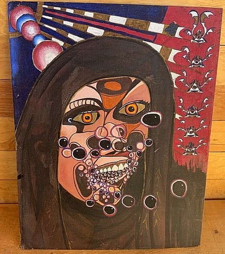 Wild Crazy Neo-Basquiat Copy Street Art Style Oil Painting LH | eBay