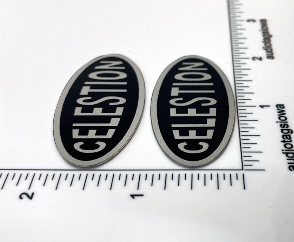 Celestion Speaker Badge Oval Logo Emblem Custom Made Aluminum PAIR | eBay