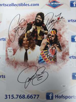 MICK FOLEY - 3 FACES OF FOLEY TRIPLE & INSCRIBED SIGNED 11X14 MANKIND ...
