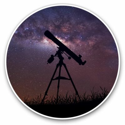 2 x Vinyl Stickers 20cm - Telescope Night Sky Astronomy Space Cool Gift ...