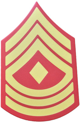 USMC Enlisted Dress Blues Rank Insignia Vibrant Yellow - E-8 - First ...