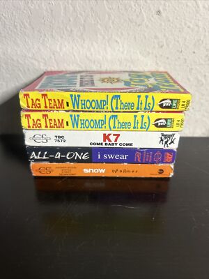 Lot of 5 Vintage 90s Rap Hip Hop R&B Cassette Singles K7 Snow All 4 One ...
