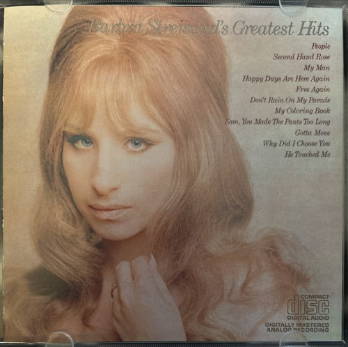Barbra Streisand - Barbra Streisand's Greatest Hits (CD, Jan-1986 ...